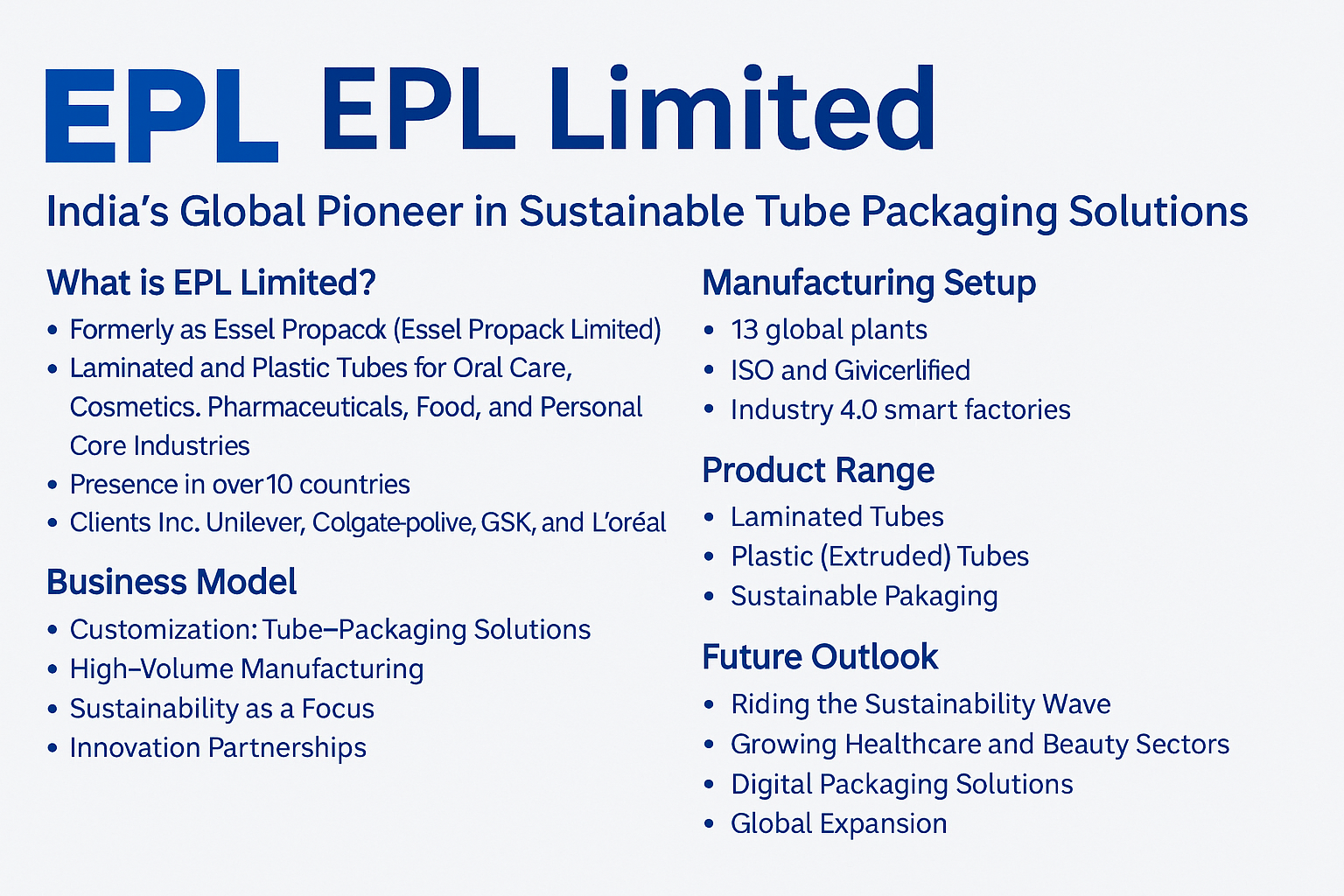 EPL Limited: Products, Business Model And What Investors Sho